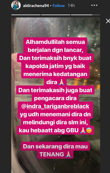 Aldira Chena Lega Setelah Diperiksa Kasus Prostitusi Online