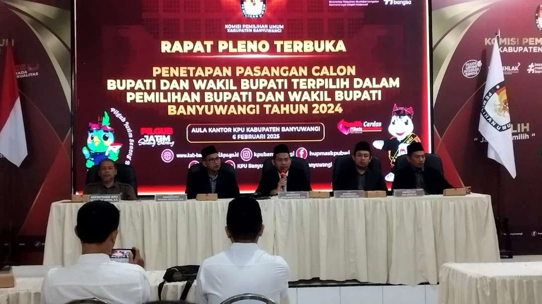 KPU Tetapkan Ipuk-Mujiono sebagai Calon Bupati dan Wakil Bupati Banyuwangi Terpilih Pilkada 2024