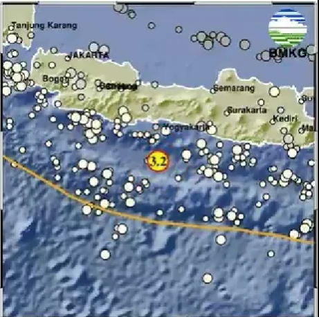 Gempa Bumi Guncang Cilacap, Sabtu Pagi, Magnitudo 3.2