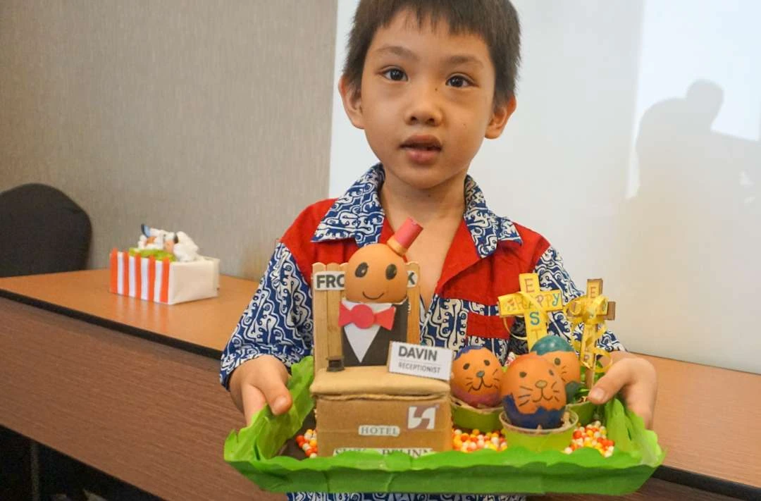 Keseruan Anak-anak di Sidoarjo Ikuti Lomba Menghias Telur Paskah