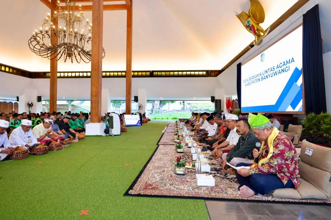 Berbagai Elemen Masyarakat di Banyuwangi Gelar Doa Bersama Untuk Kondusifitas Wilayah