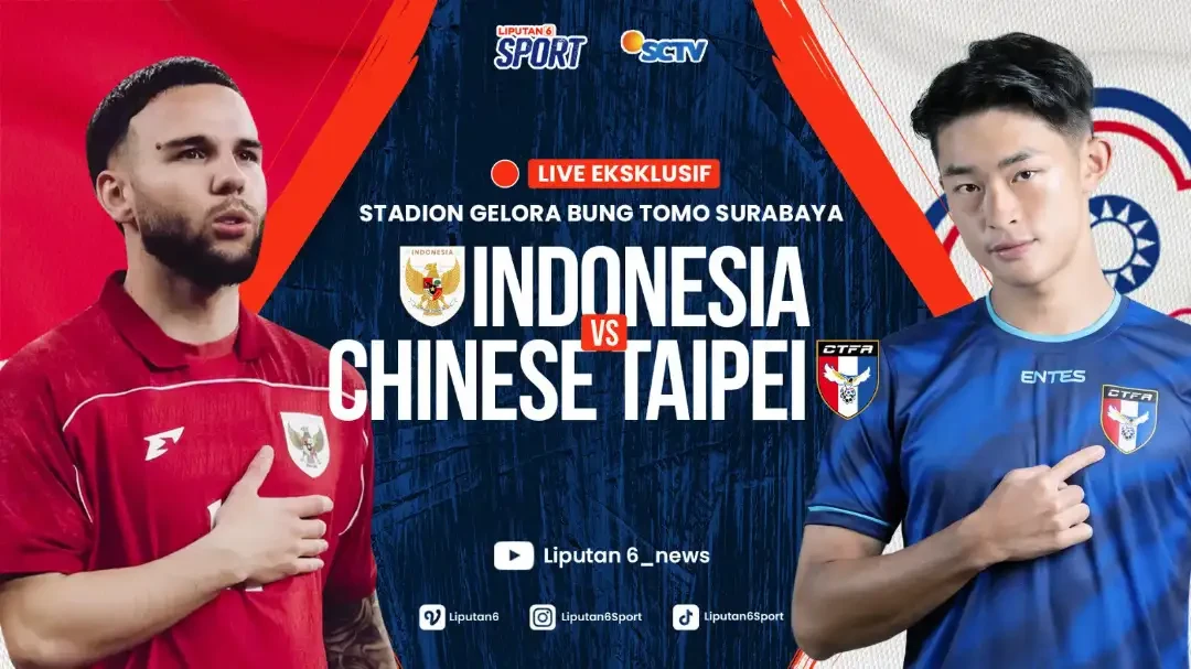 Timnas Indonesia vs Chinese Taipei, Rekor Pertemuan Garuda Lebih Superior